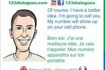 Dialogue 31 - English French Anglais Français - Phone number - Numéro ...