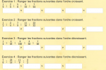 Ranger des fractions dans l'ordre croissant ou décroissant