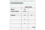 Einkaufskalkulation mit Tabellenkalkulation