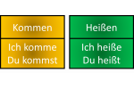 Conjugate verbs: kommen, heißen, wohnen