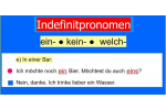 Indefinitpronomen ein-, kein- welch-