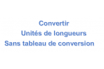 Convertir les unités de longueurs sans le tableau de conversion.