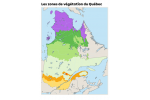 Les zones de végétation du Québec