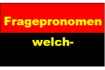 Das Fragepronomen welch- (N, A) 2