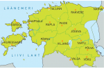 Eesti kaart ja suurimad linnad